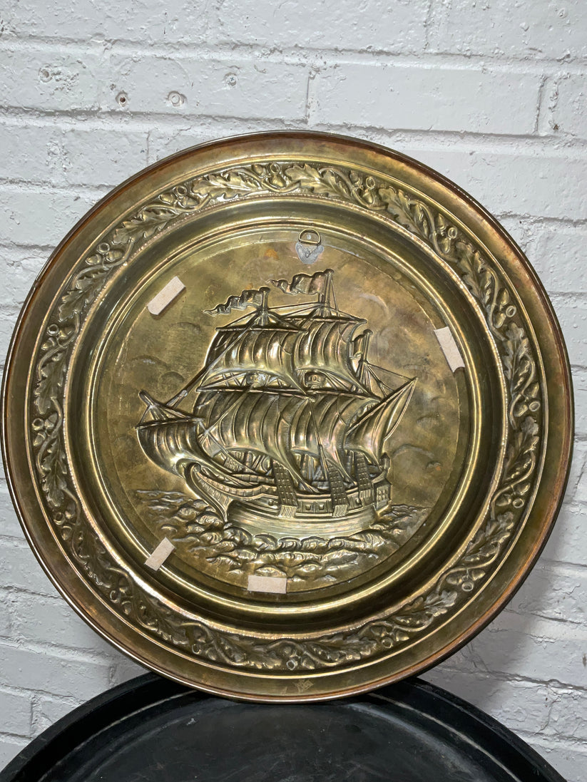 Vintage Brass Boat Wall Hanging Large Plate – Terra Americana