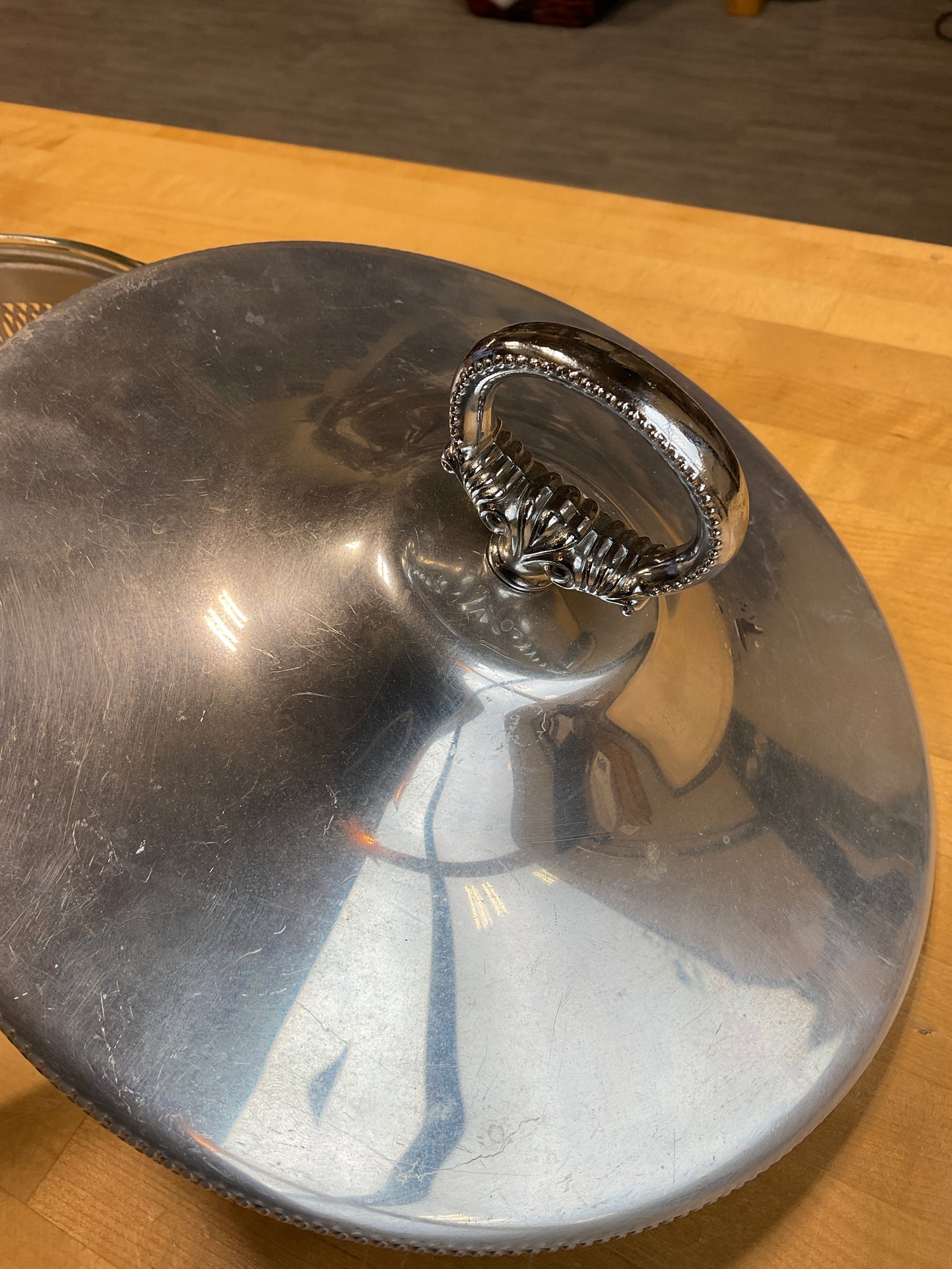 Pyrex Double Dollar Stamp Flat Rim Plate With Monarch Plate Brand Cadd ...