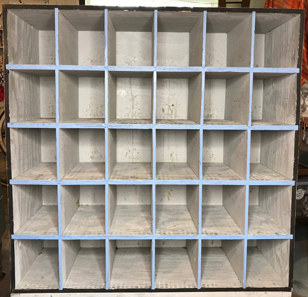 Industrial Wooden/Metal Movable Utility Storage Unit-30 Compartments f ...
