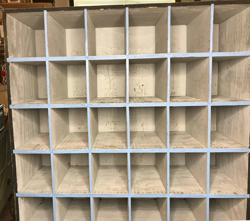 Industrial Wooden/Metal Movable Utility Storage Unit-30 Compartments f ...