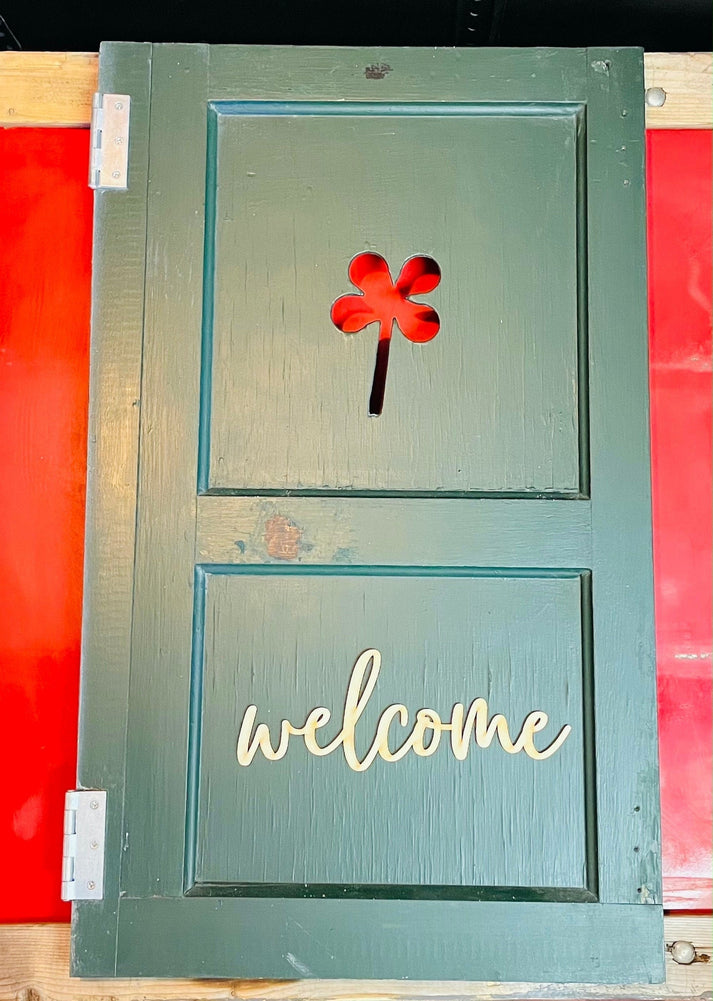 Unfinished wooden cut-out welcome sign/art decor/crafting – Terra Americana