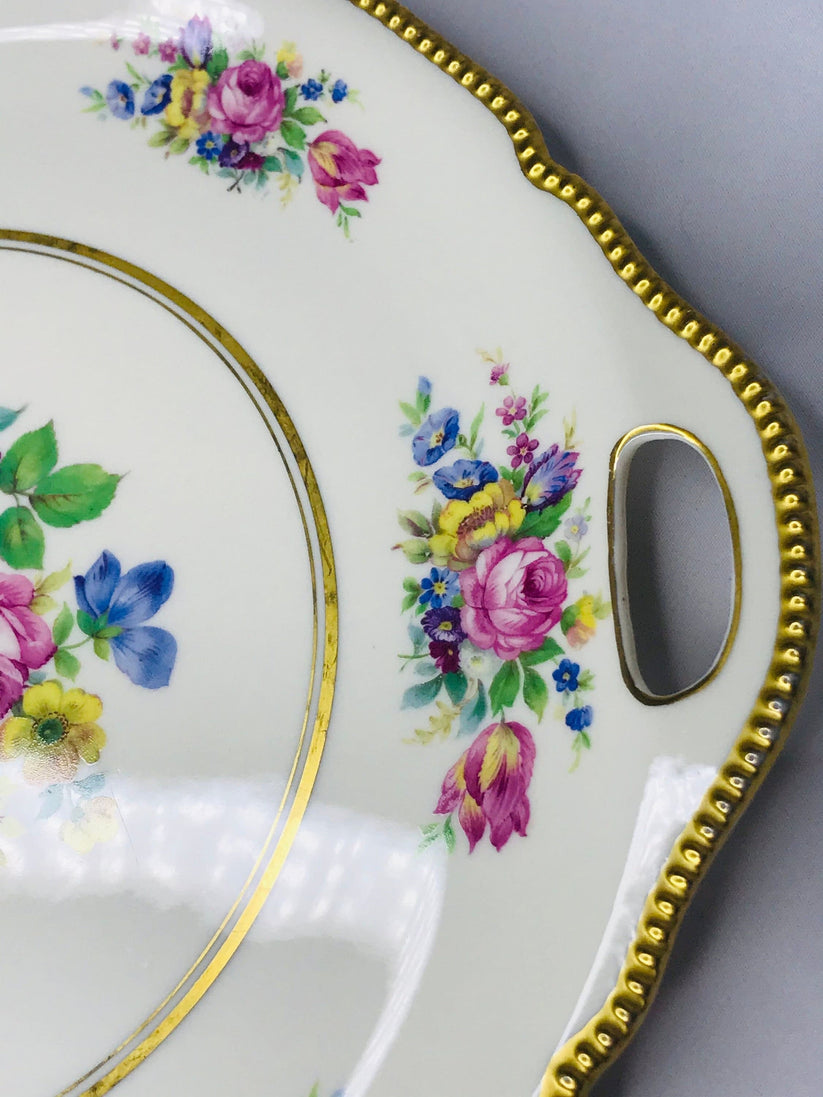 Castleton china castleton rose handled cake plate – Terra Americana